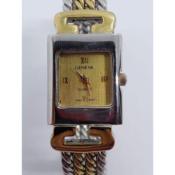 Geneva | Accessories | Geneva Womens Watch Gold Iridescent Face Bangle ...